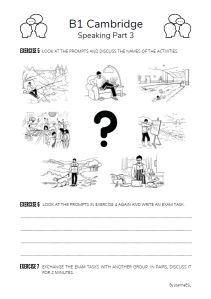 Cambridge PET – Speaking Part 3 – JoannaESL