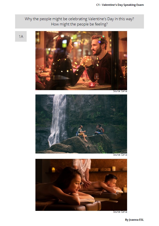 Valentine’s Day-themed C1 speaking – JoannaESL