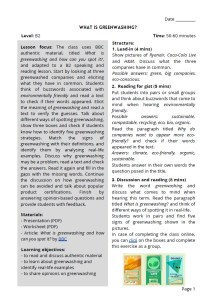 B2 – Greenwashing – Reading and Speaking – JoannaESL