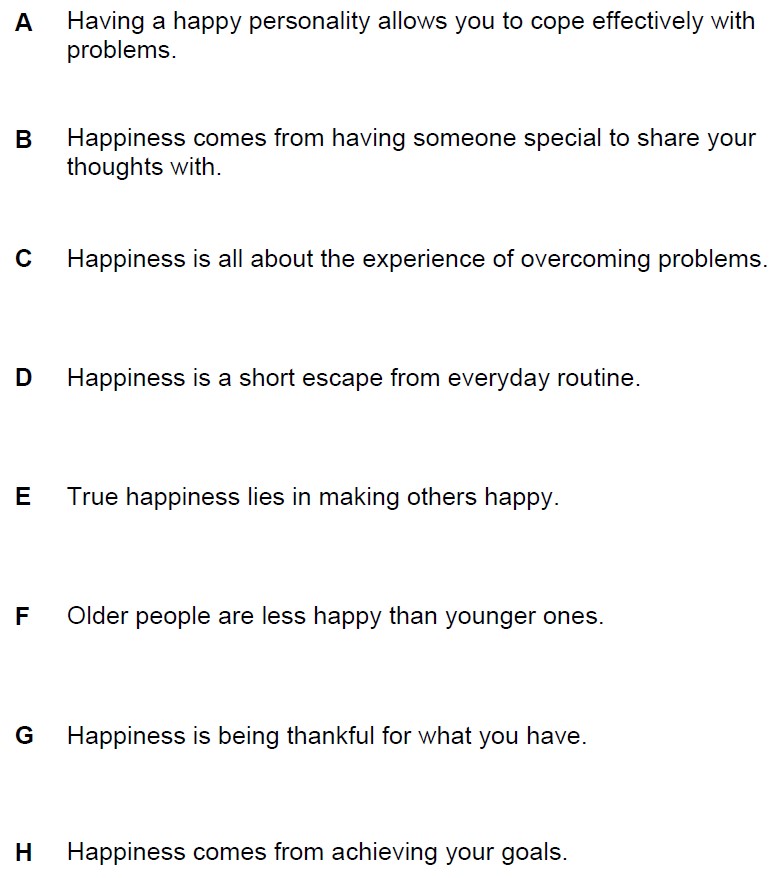 B2 Listening Part 3 – The meaning of happiness – JoannaESL